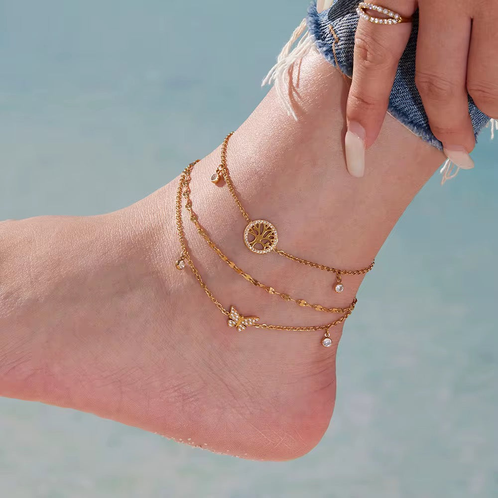 Anklets- 18k Gold Plated – Reynesaa